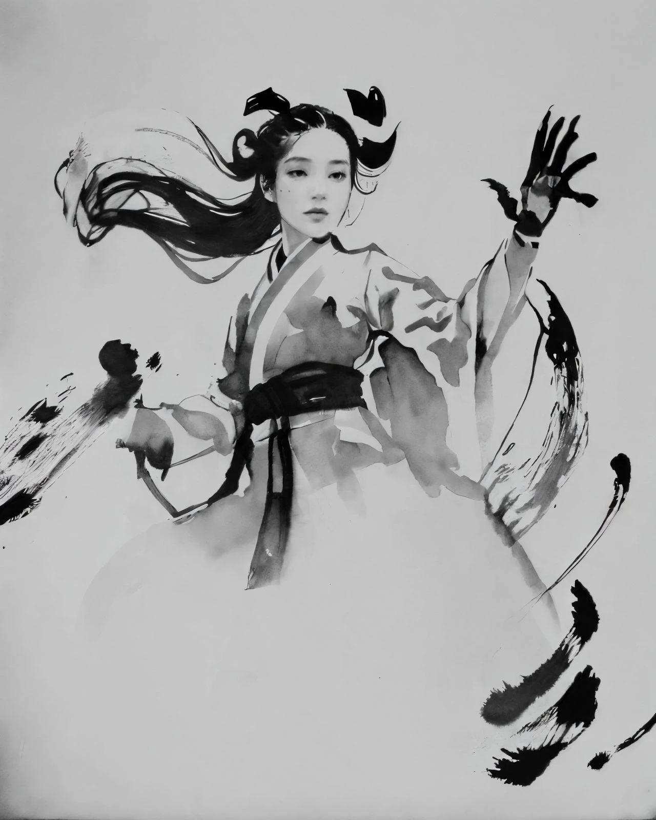 zydink, monochrome, ink sketch - SeaArt AI