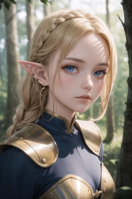 Portrait of european girl,cute and beautiful face,elf,pointy ears ...
