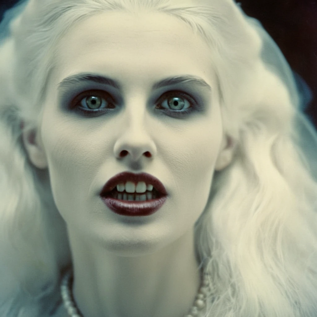 Analog film photo of Female Vampire a pale ice cold - SeaArt AI