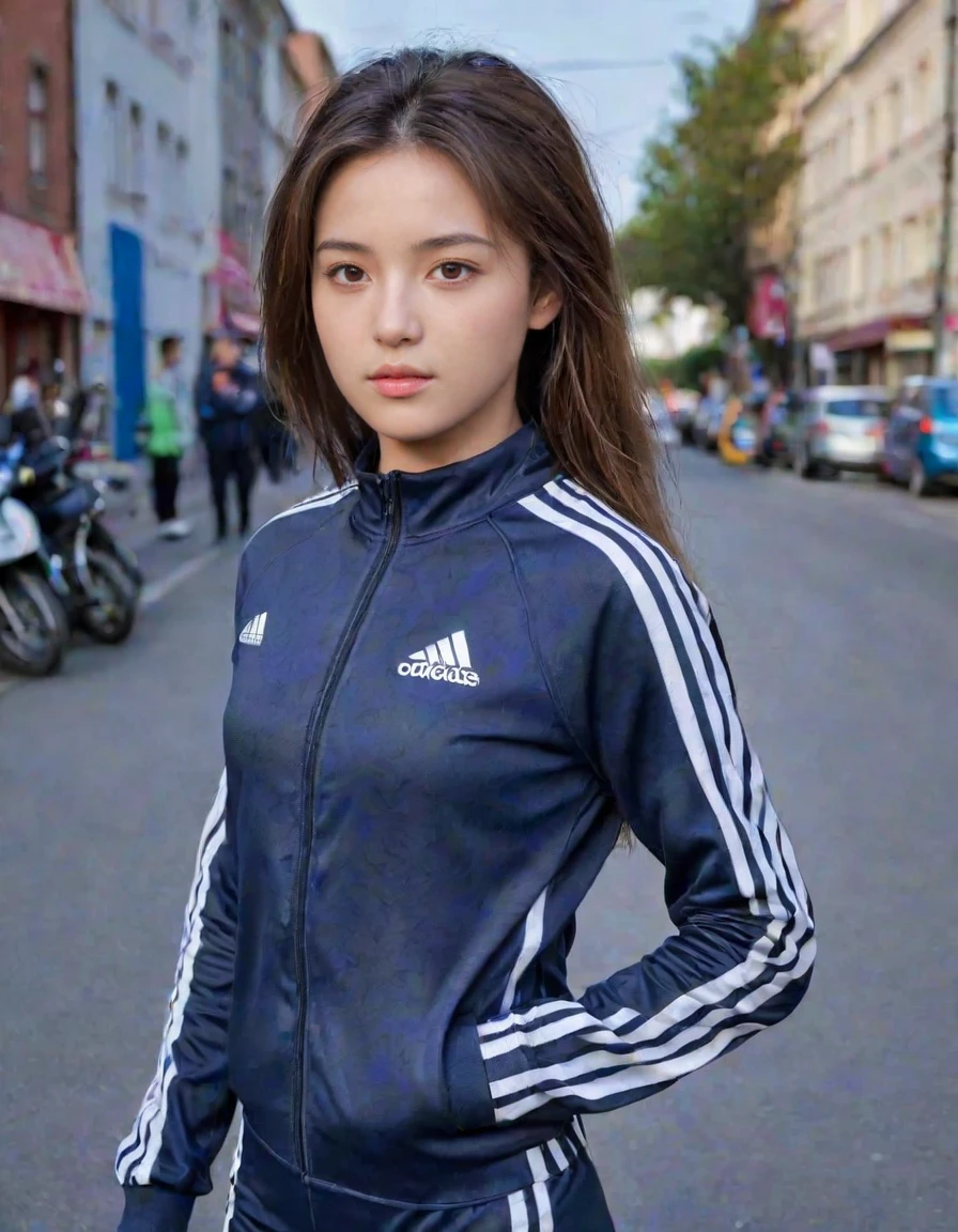 18 years old girl, (extreme detailed face, detailed skin), full body ...