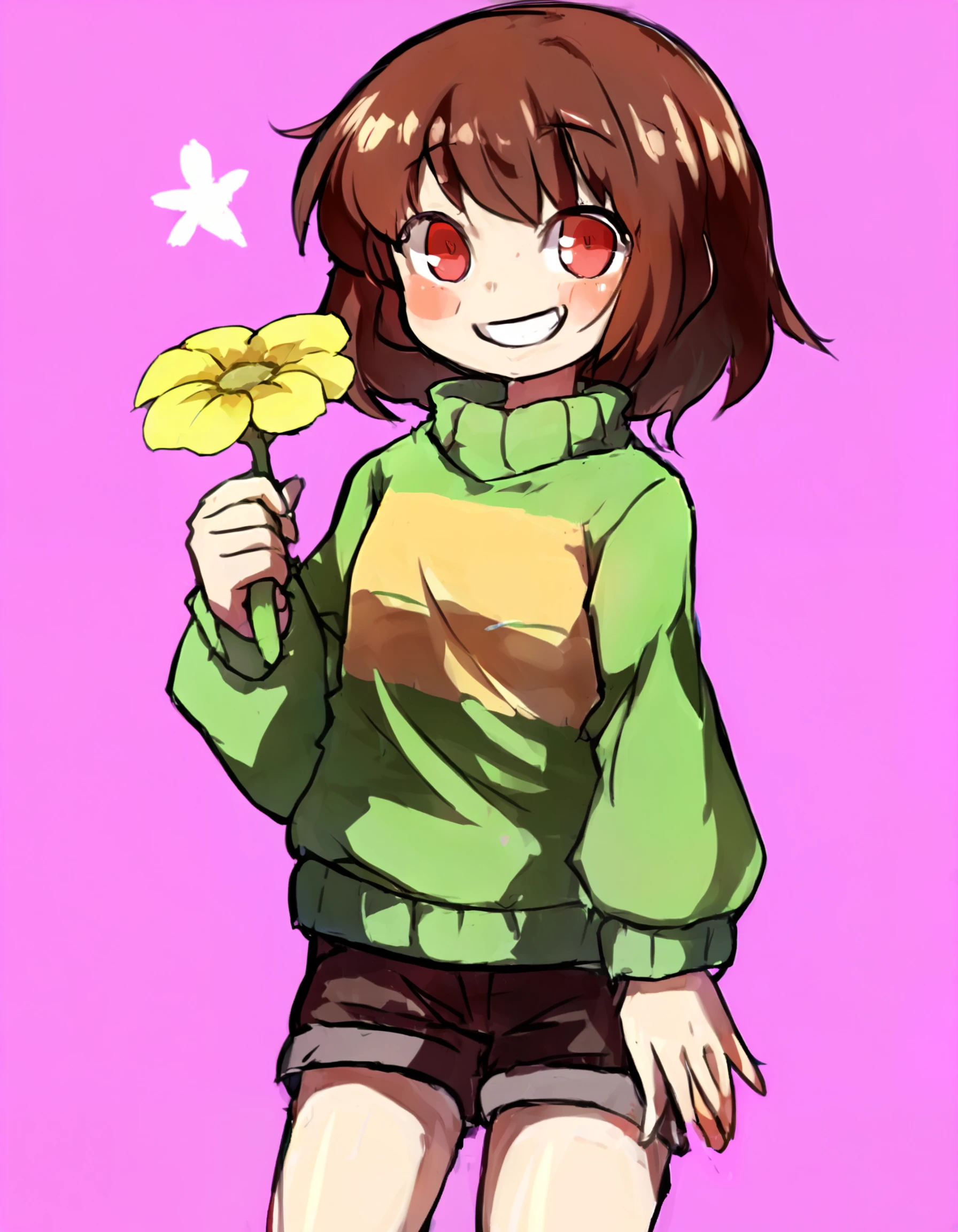 Art by loimu, chara_(undertale), art illustration, brown hair - SeaArt AI
