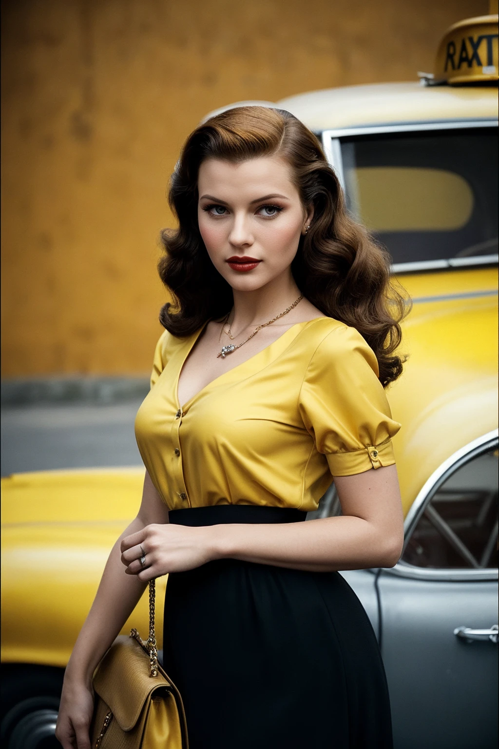 Photo of seductive (r1tahayw0rth:0.99), a beautiful woman, perfect hair ...