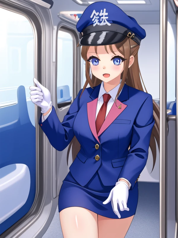 Tetsu-chan, 1girl,train interior,, (hyper extreme detailed - SeaArt AI