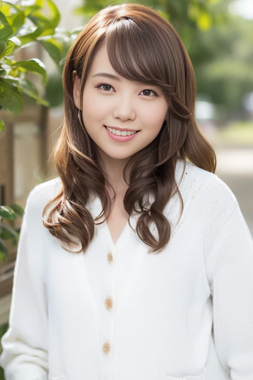 1girl, (white cardigan:1.6),(RAW photo, best quality:1.4), (realistic ...
