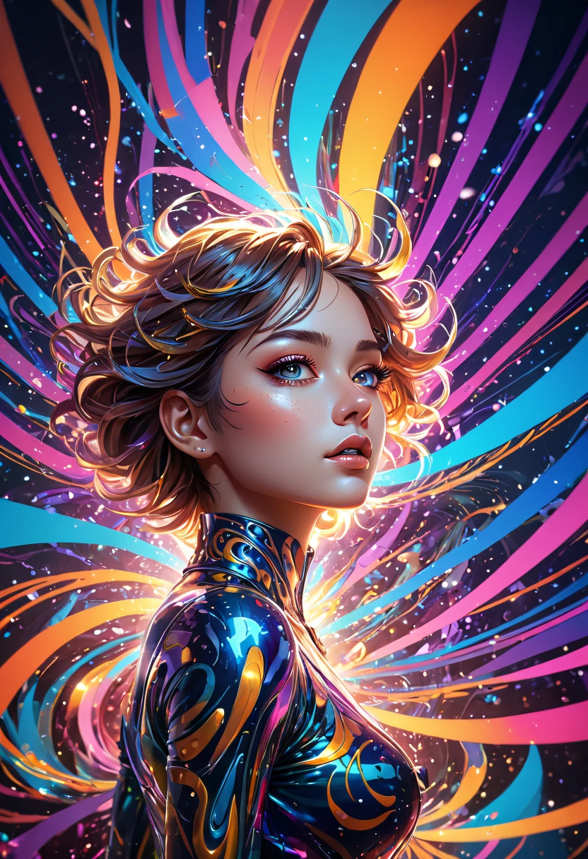 Psychedelic style 3d style anime artwork, Experience a mesmerising ...