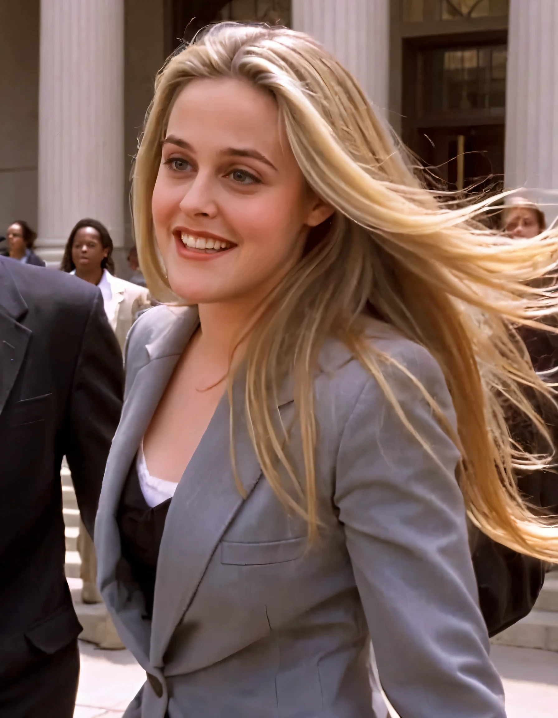 A gorgeous Alicia Silverstone, a radiant blonde with flowing locks - SeaArt AI