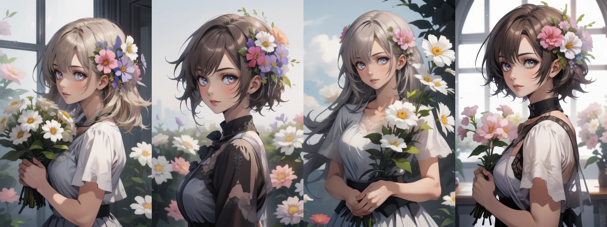 Flowers,1girl