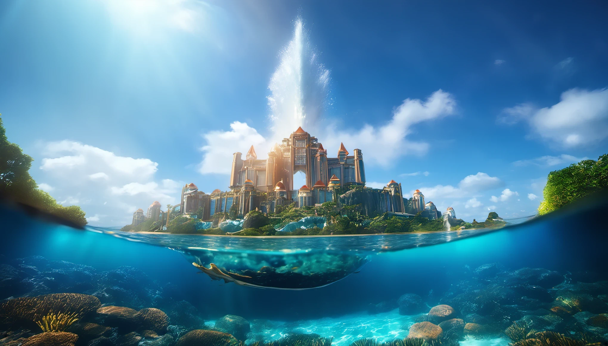 (masterpiece, best quality:1.2), atlantis, high detail, ray tracing ...