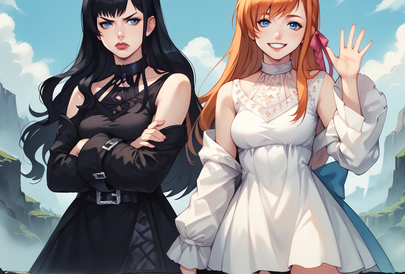 ZPDXL ,score_9, score_8_up, score_7_up, source_anime , 2girls - SeaArt AI