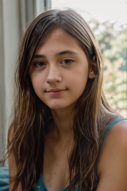 , full color portrait of a young woman, natural light - SeaArt AI