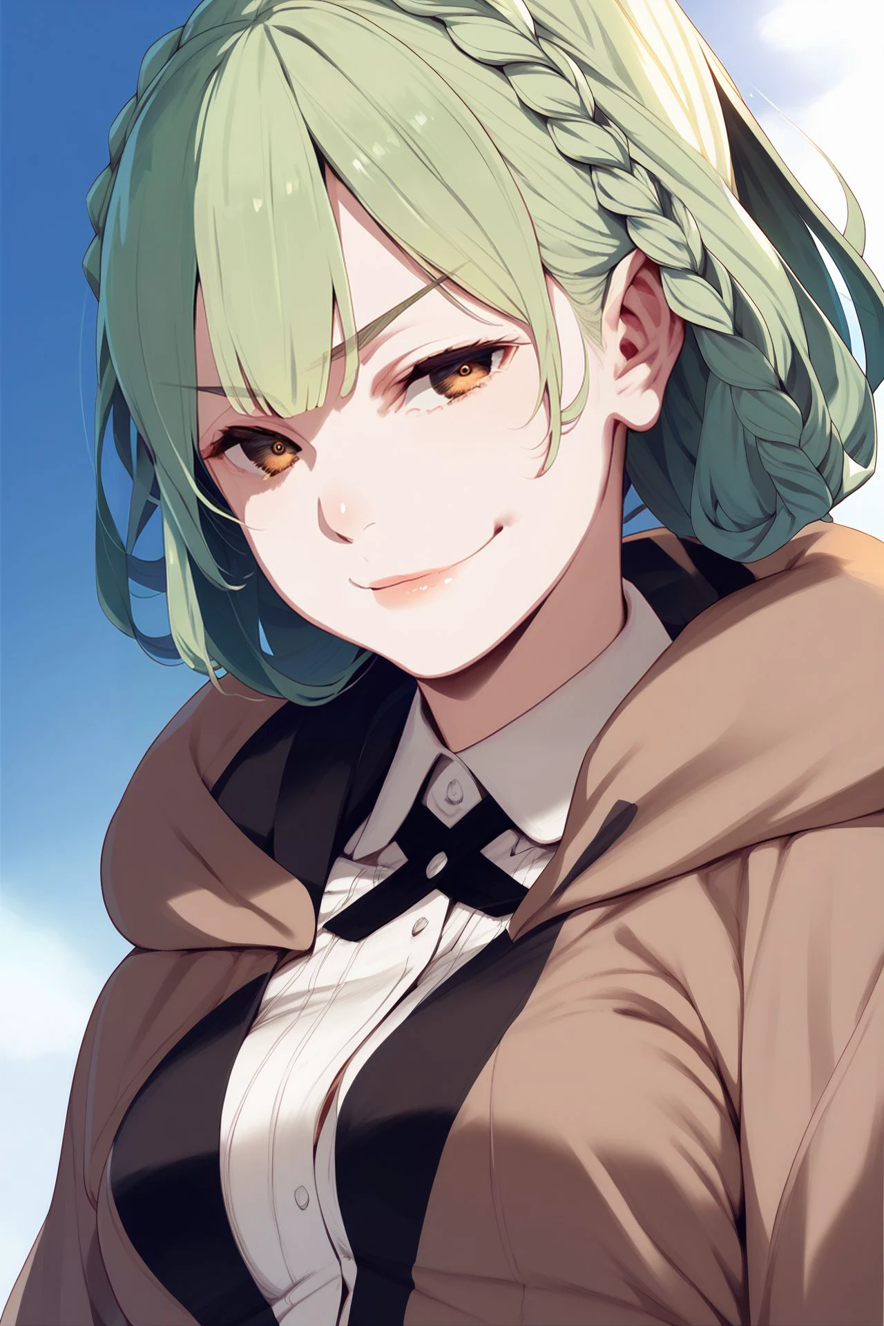 Score_9, score_8_up, score_7_up, 1girl, smug, hand_behind_back - SeaArt AI