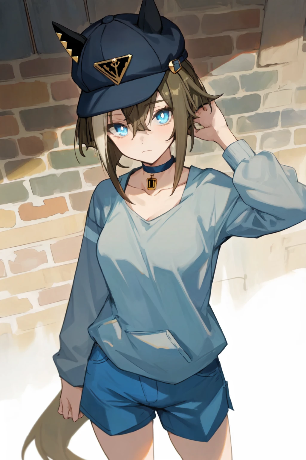 Masterpiece, best quality, cheval grand \(umamusume\), hands down ...