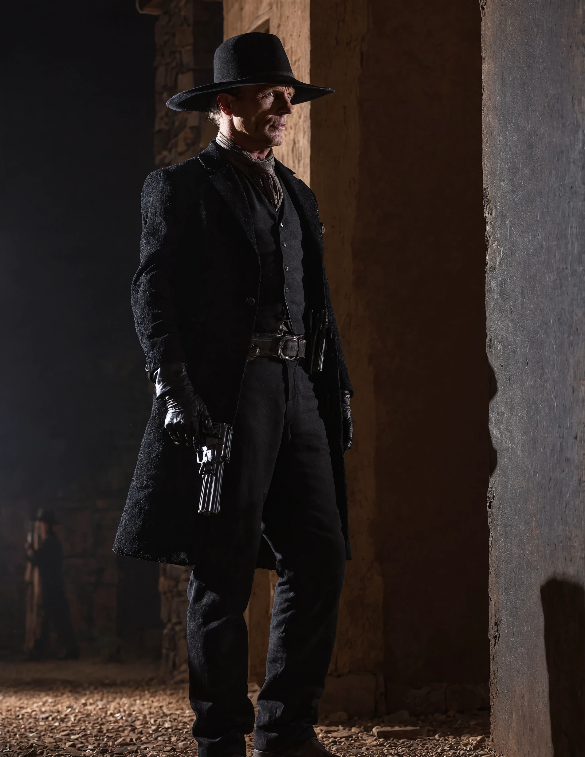 Highest resolution raw dslr full body shot photo of mib man,casting a ...