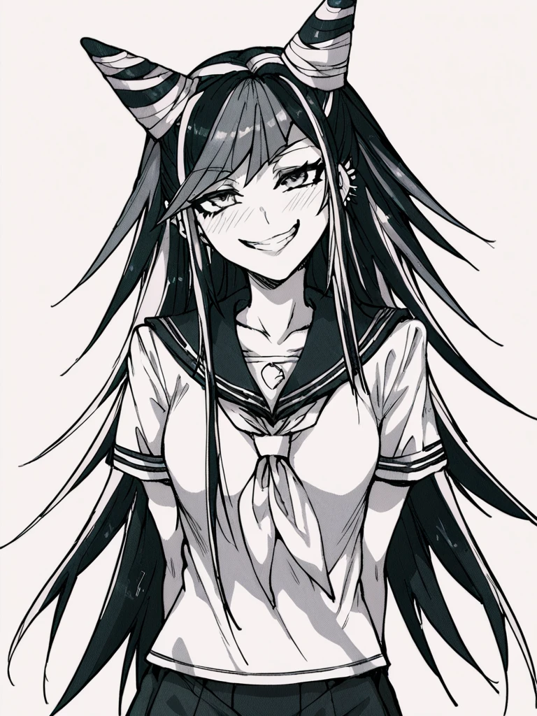Score_9, score_8_up, score_7_up, 1girl, monochrome, mioda ibuki - SeaArt AI