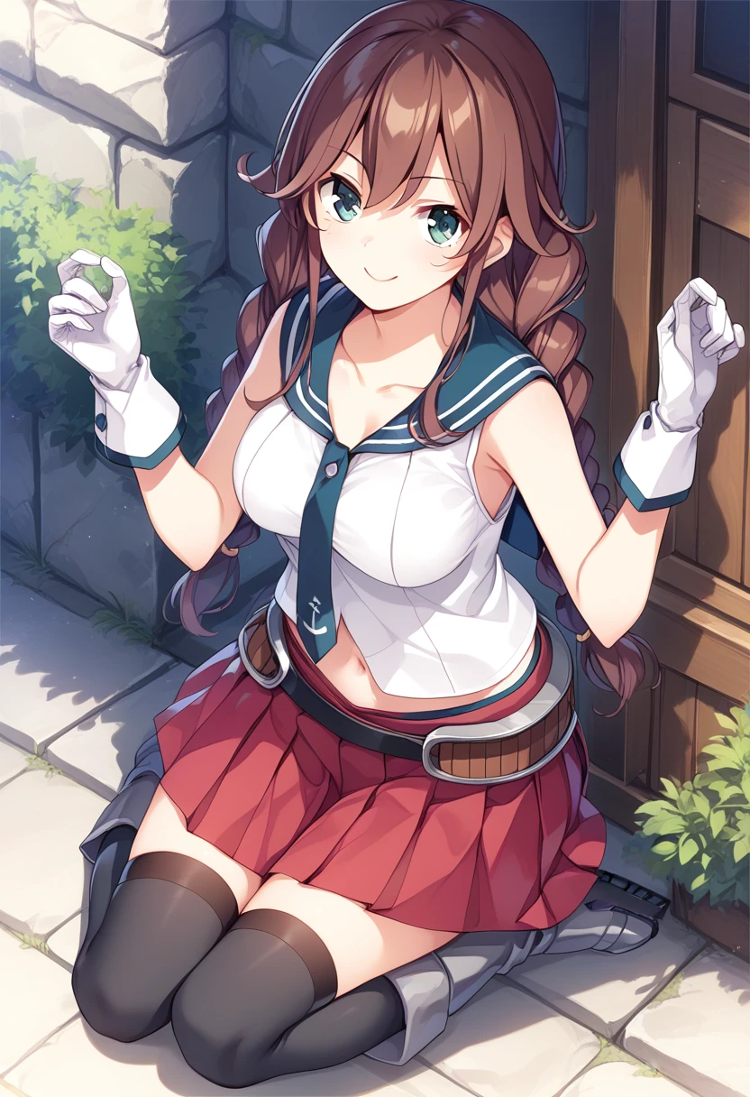 noshiro-kc, brown hairr, twin braids - SeaArt AI