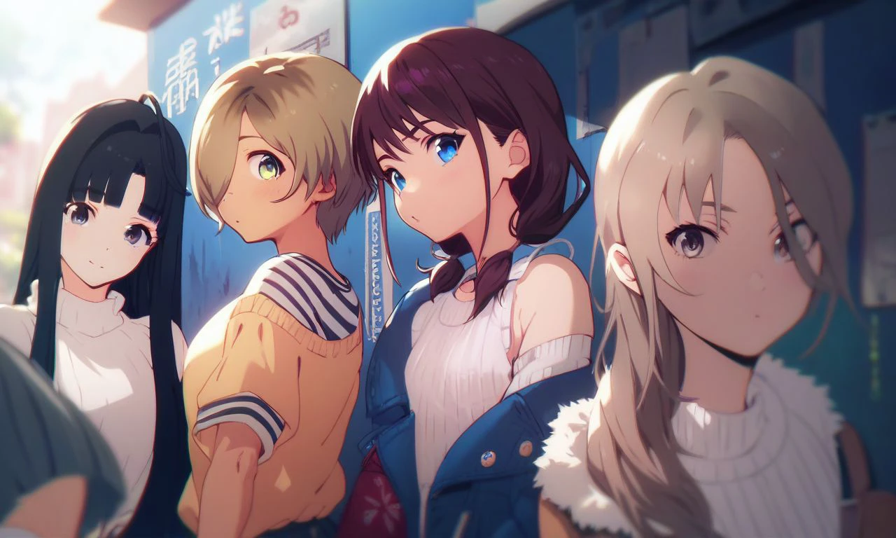 Score_9,score_8_up,score_7_up,score_6_up,5girls,looking at viewer - SeaArt AI