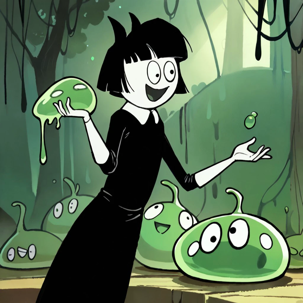 Score_9, score_8_up, score_7_up BREAK CrepSus, 1girl, black hair ...