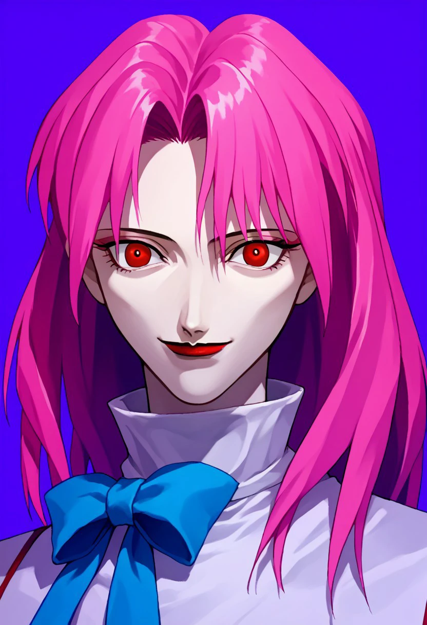 Rusty Nail MV, 1girl, solo, smile, simple background, red eyes - SeaArt AI