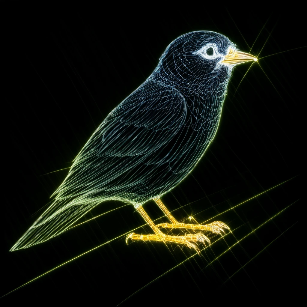 Arsworldoflight, bird, no humans, black background, bird, simple ...