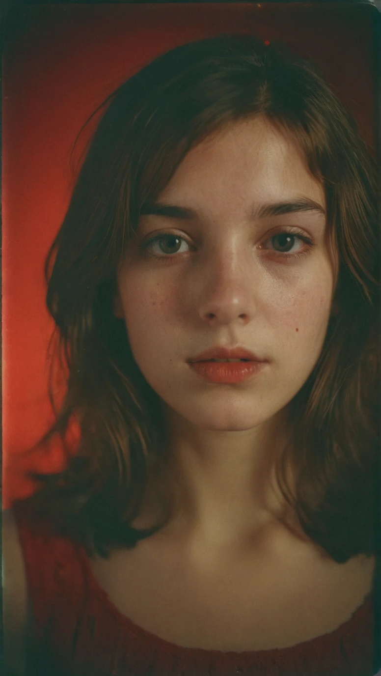 Engulfed By red, a portrait of a pretty french young woman, intricate ...