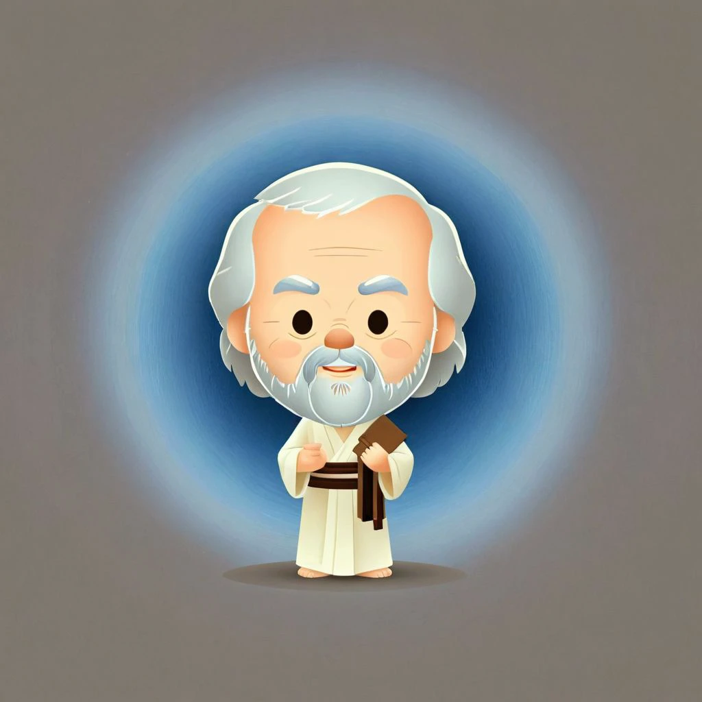 Cartoon portrait of Socrates in (jmawx:1.5) style, cute chibi - SeaArt AI