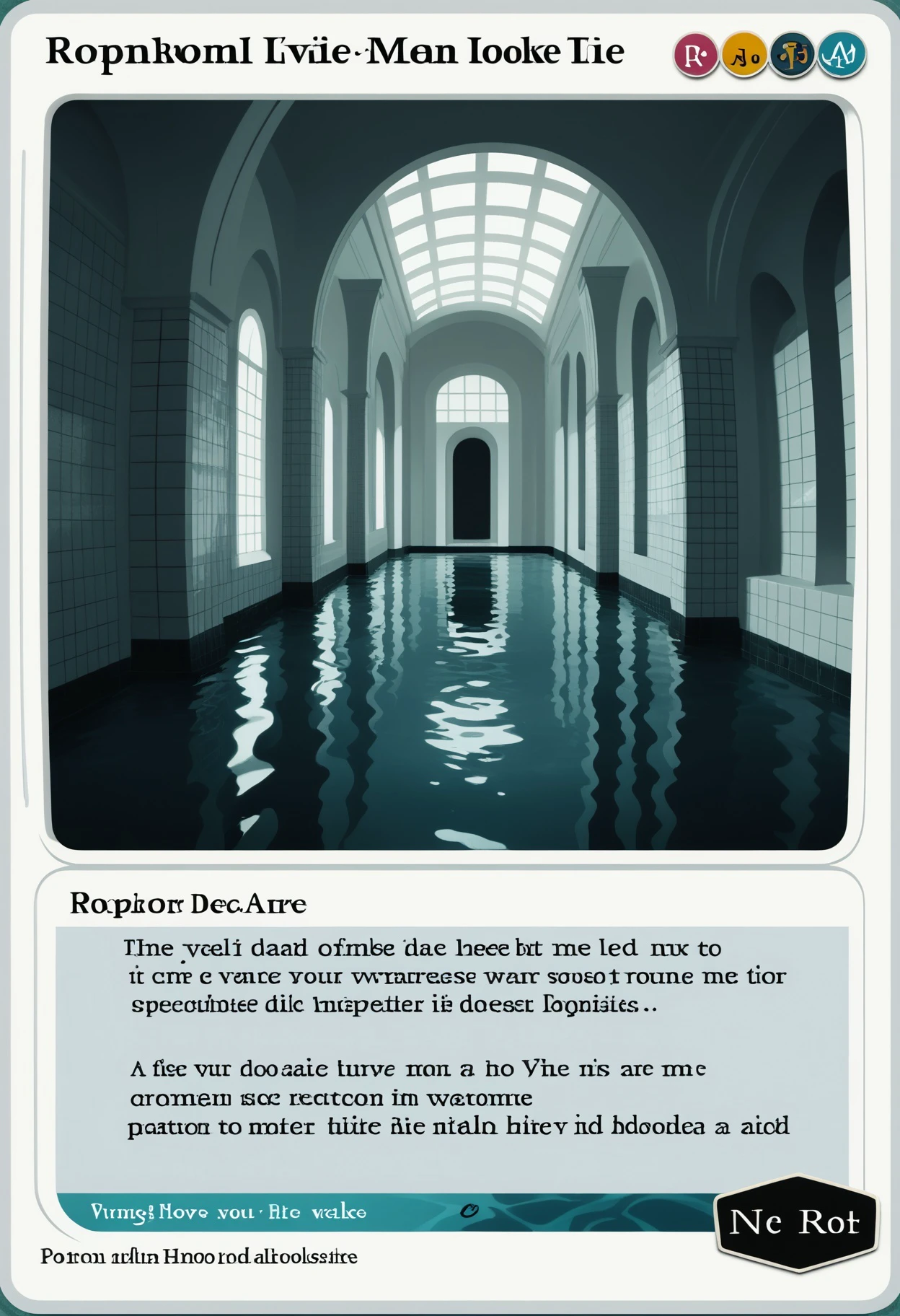 C4rd,english text,character name, poolrooms, 3d, no humans, indoors ...