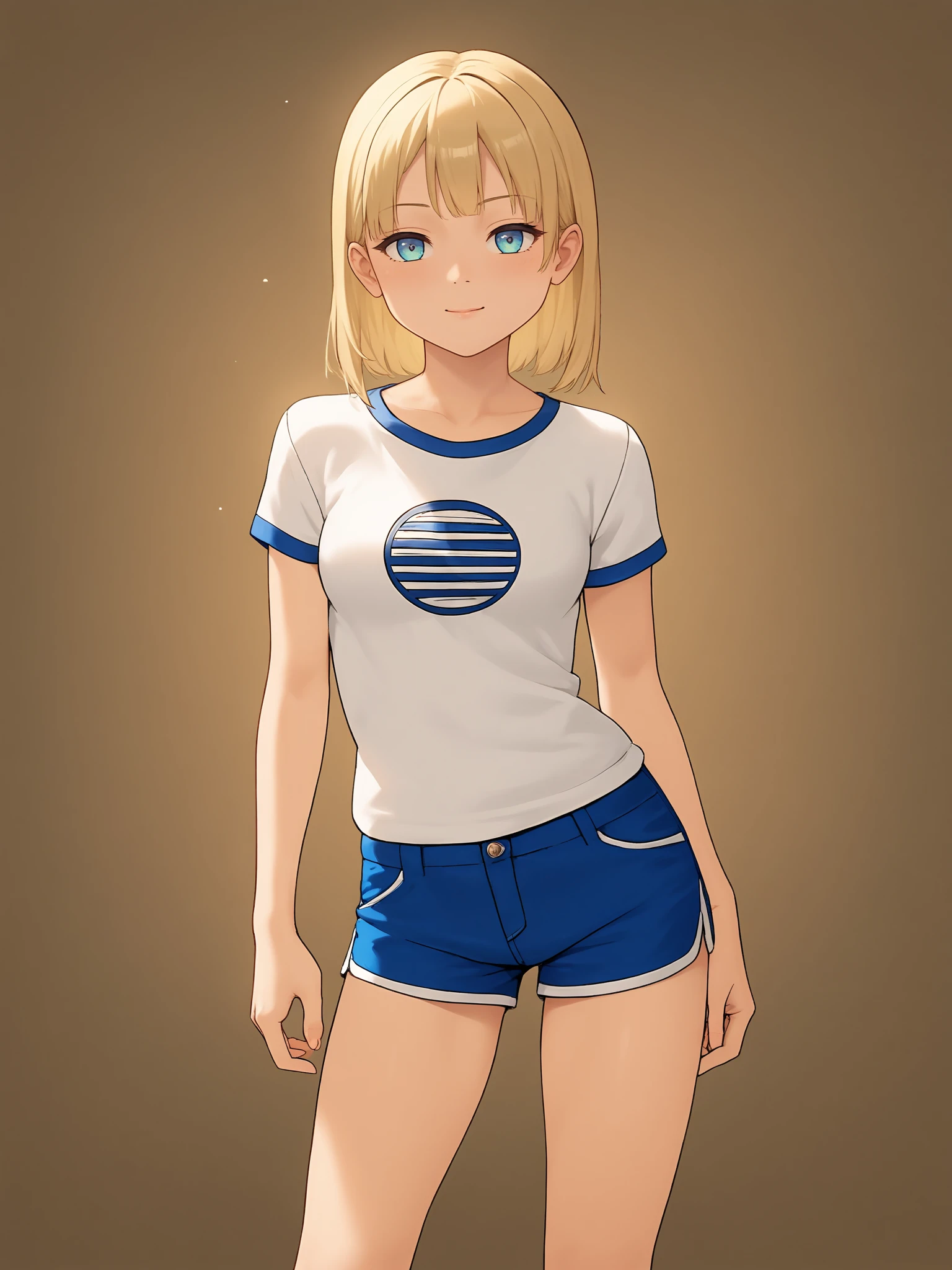 1girl, shirt,shorts,sfw, safe for work, looking at viewer, standing - SeaArt AI