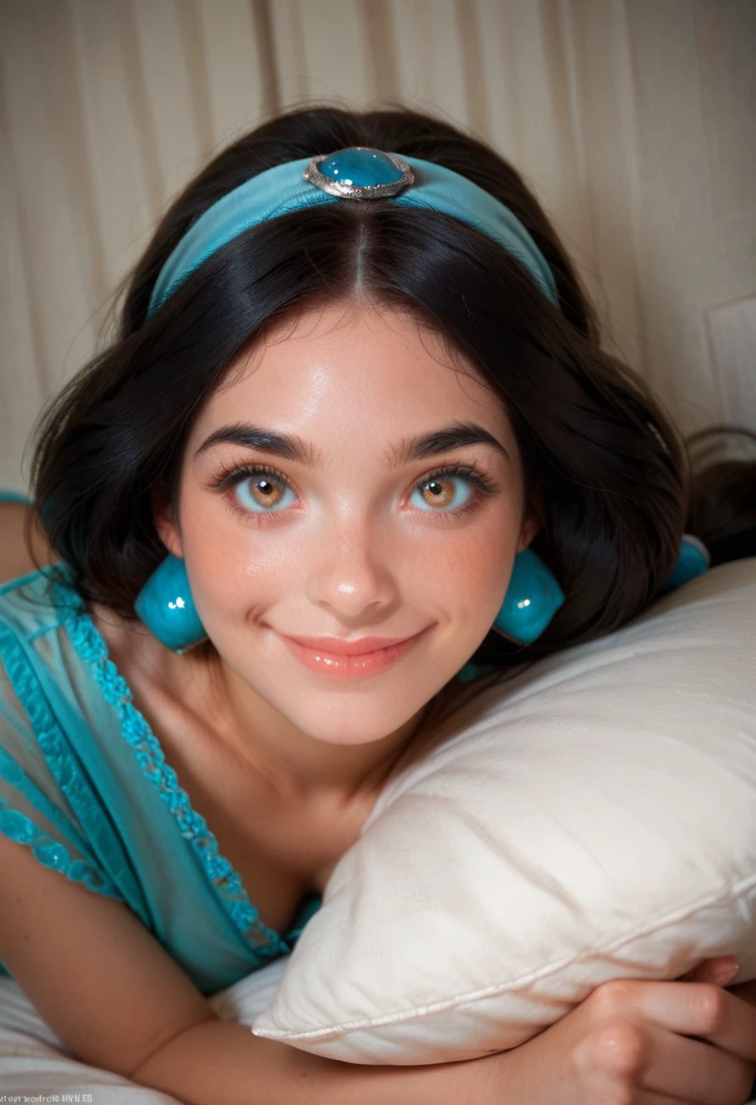 Score_9,score_8_up,score_7_up,score_6_up, 1girl, on bed, cheeky smile - SeaArt AI