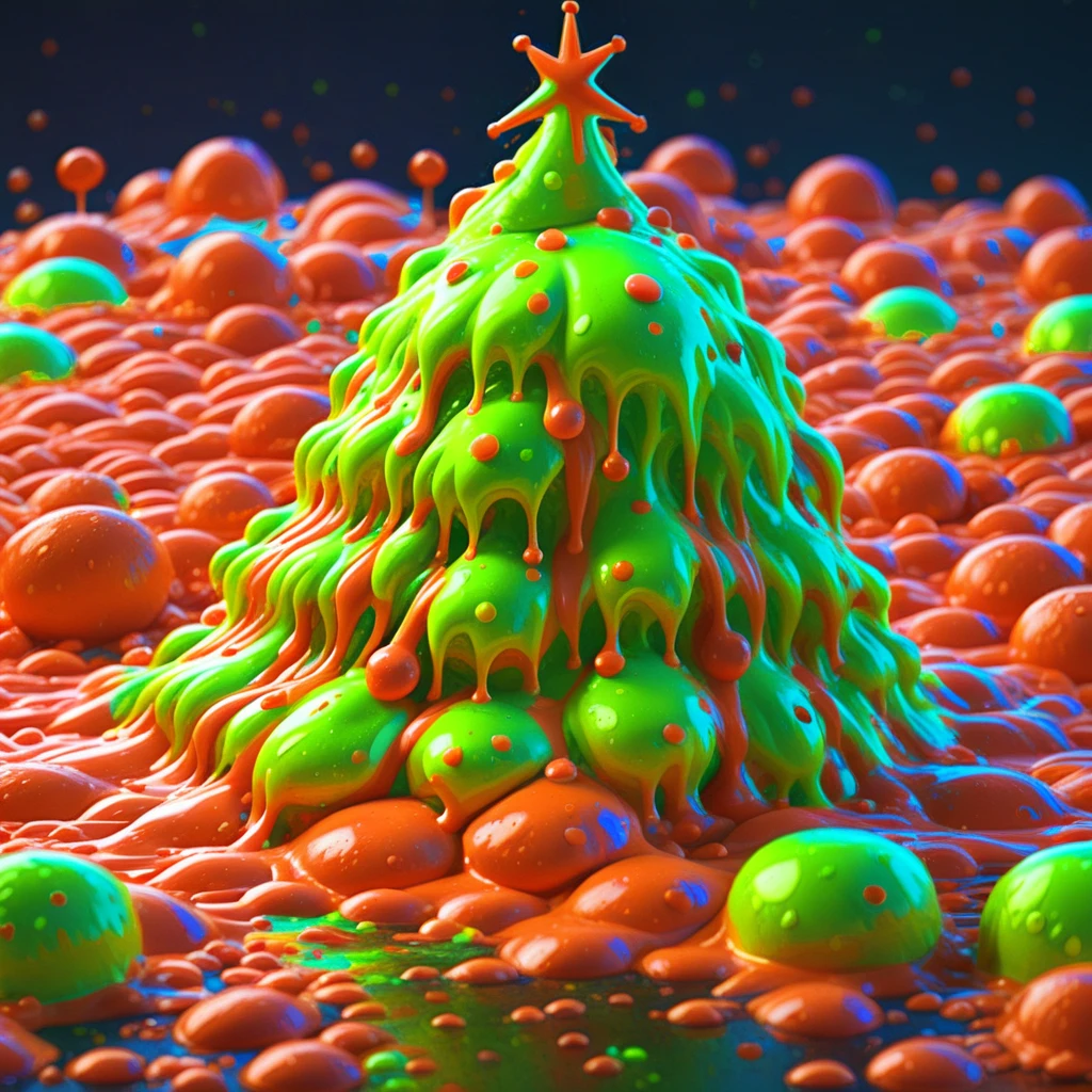 Slime, still life, slime girl, neon green, sweets, realistic - SeaArt AI