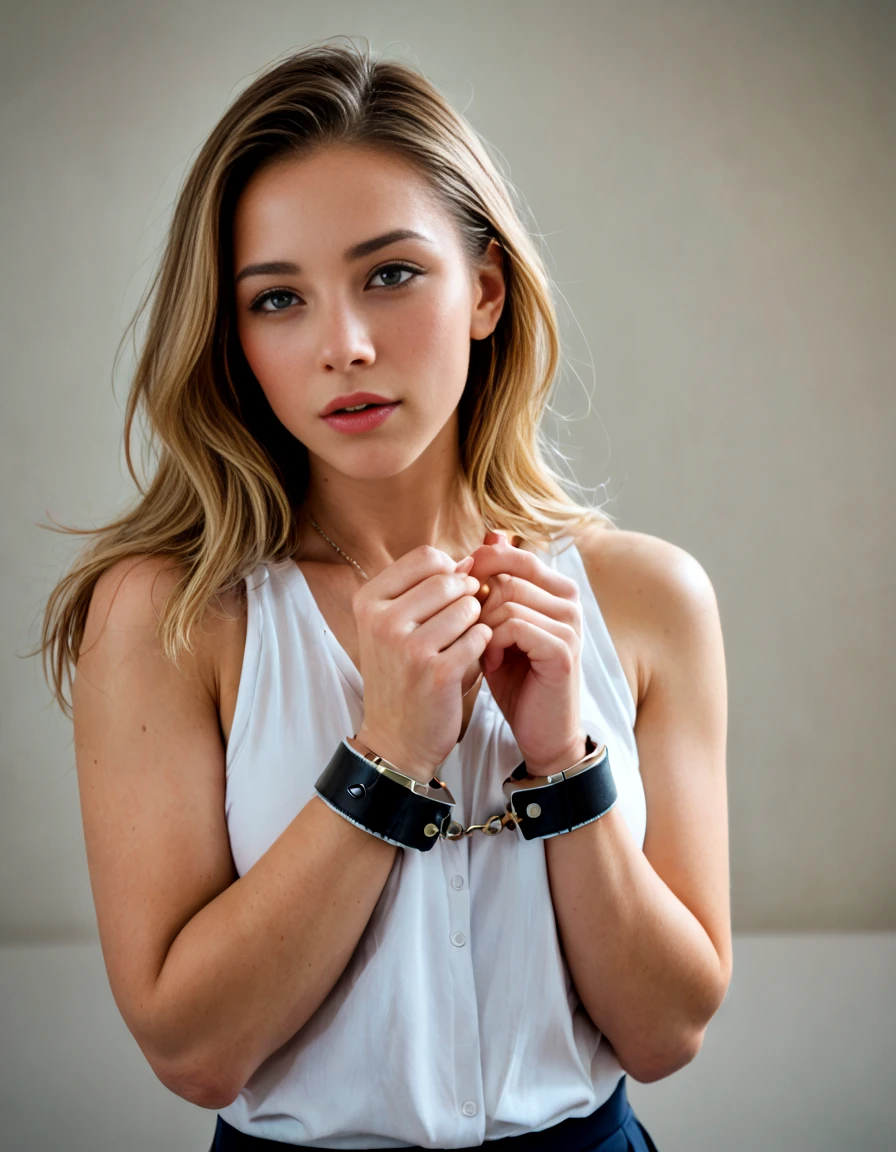 Score_9,score_8_up,score_7_up,1girl,solo, ,cuffs - SeaArt AI