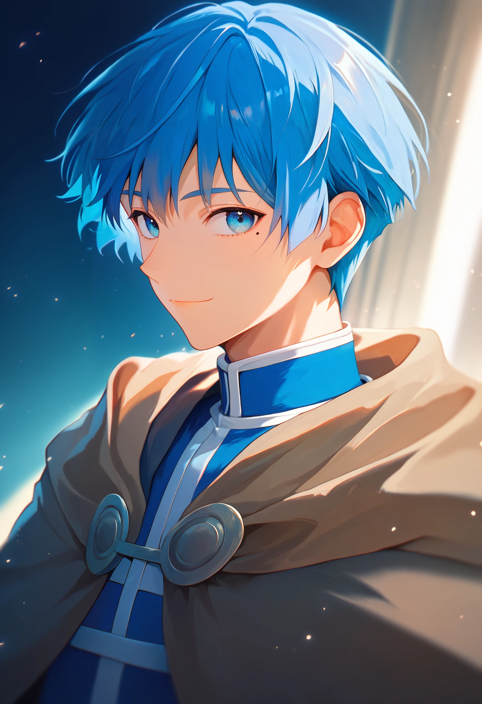 Himmel \(sousou no frieren\), 1boy, male focus, solo, mole under eye ...