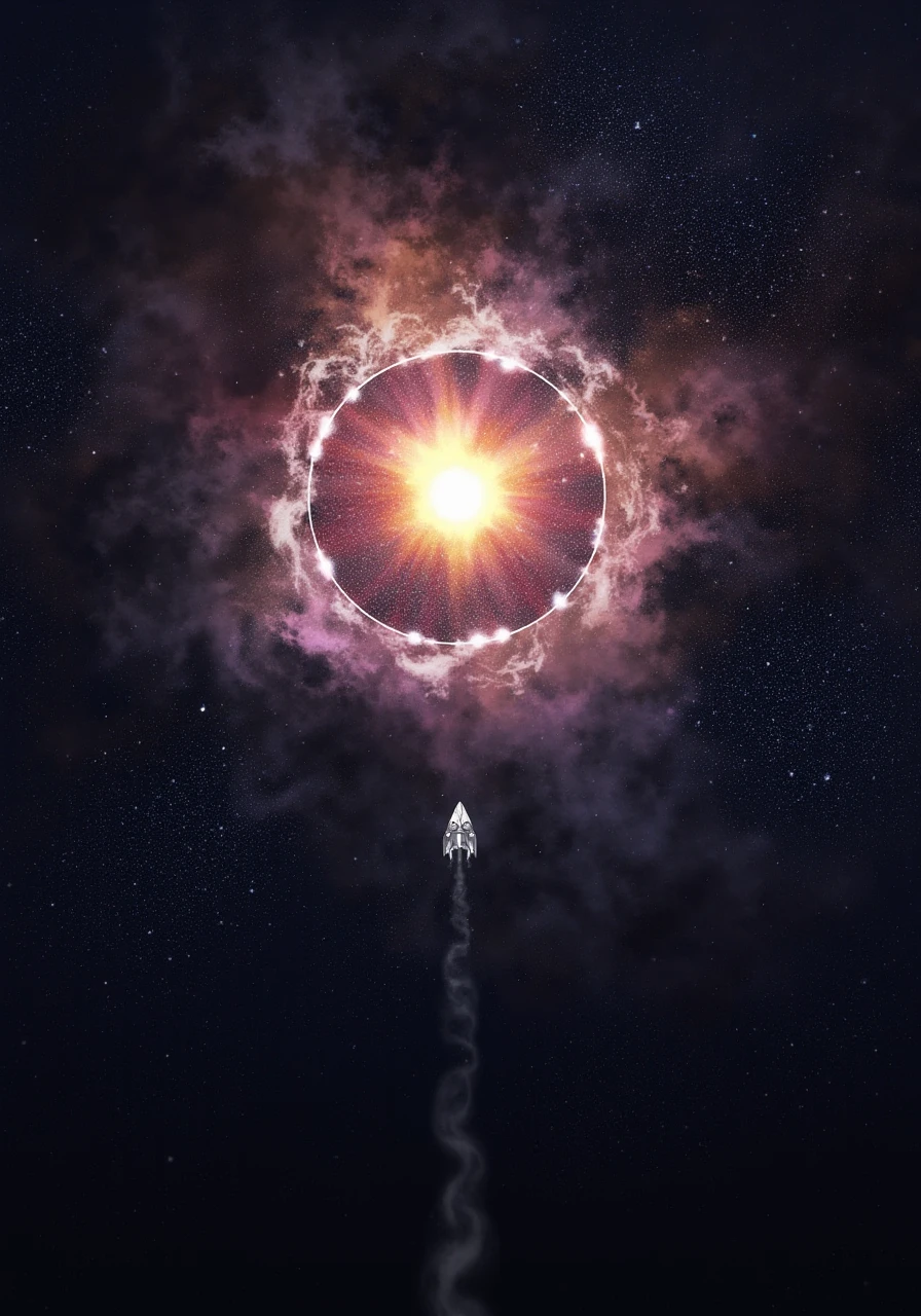 Title: Chronicles of an Ancient Cosmos A vast, black cosmos adorned ...