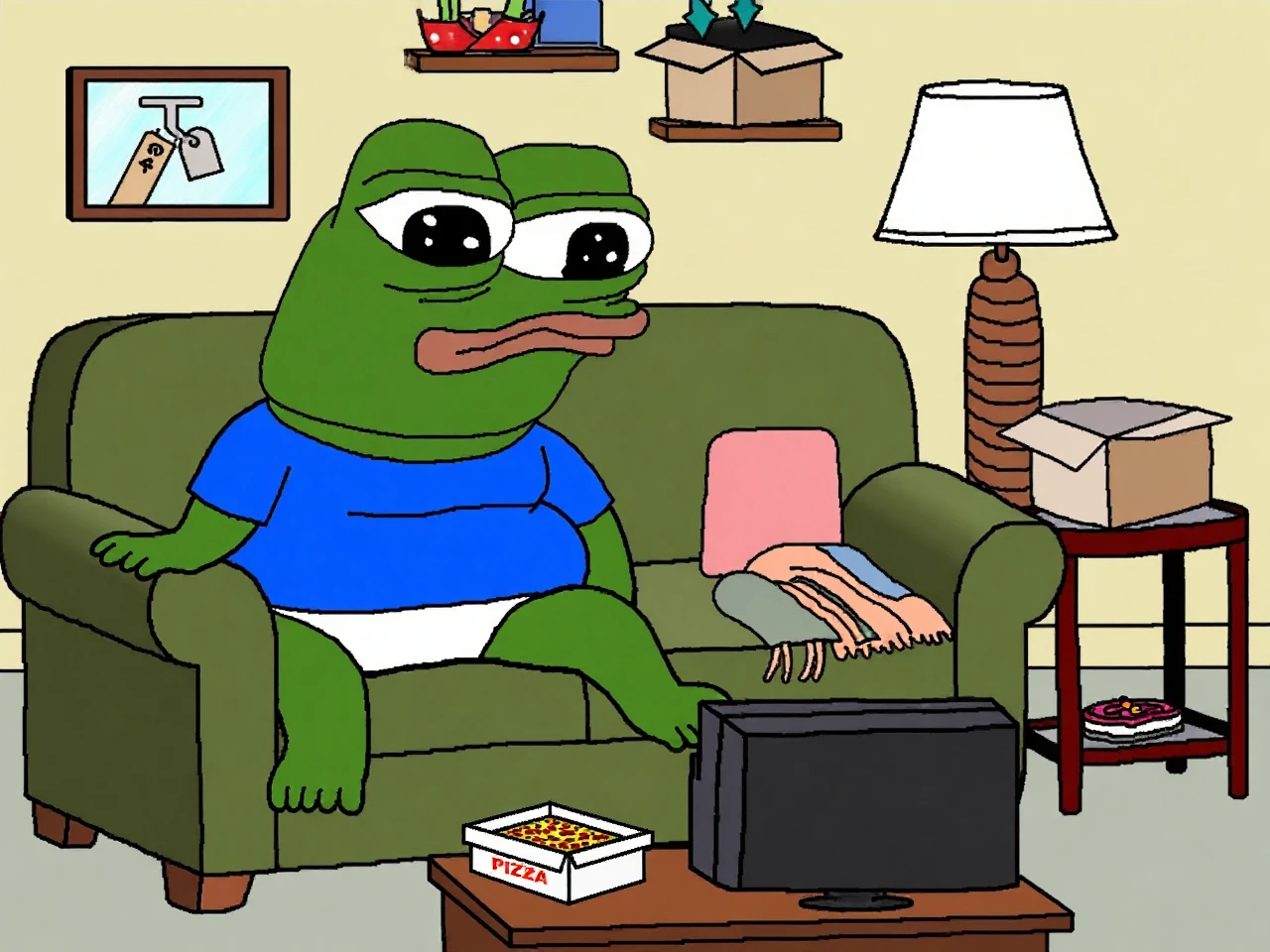 This ia a screenshot from an aminated adult cartoon series featuring ...