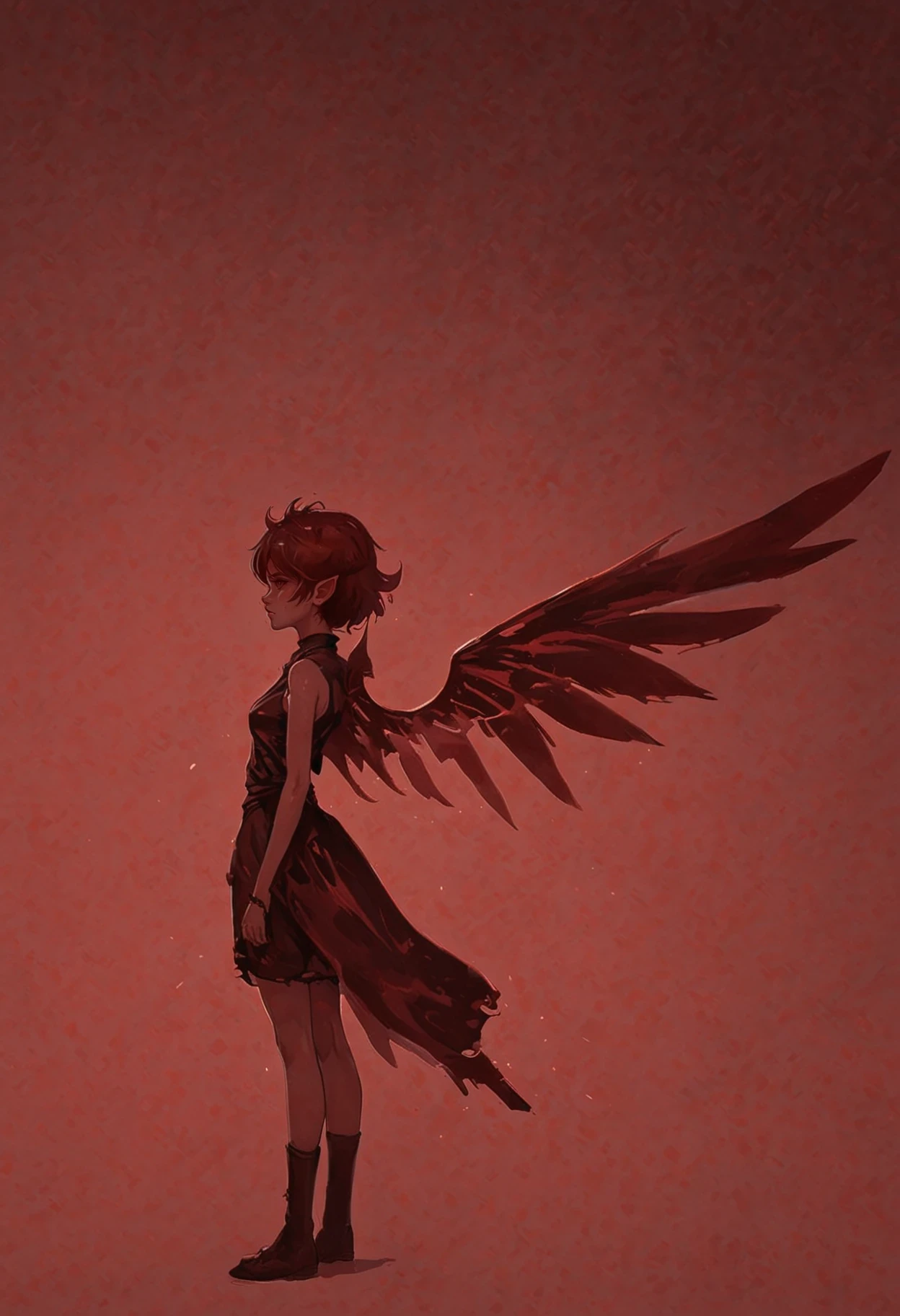 Digital painting, anime style, facing sideways, facing the side - SeaArt AI