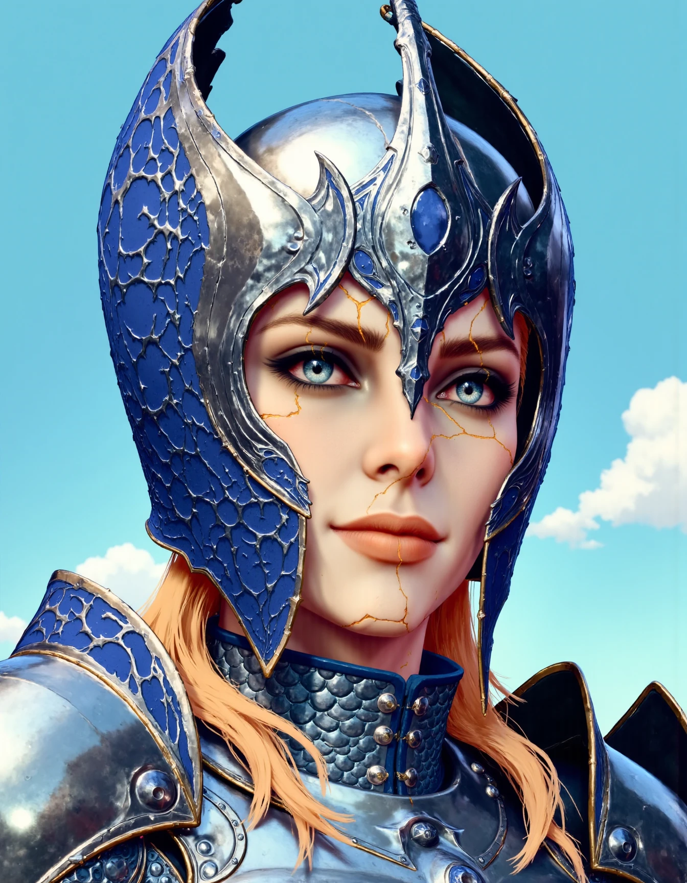 Flat color anime illustration closeup portrait of dameAylin with flat ...