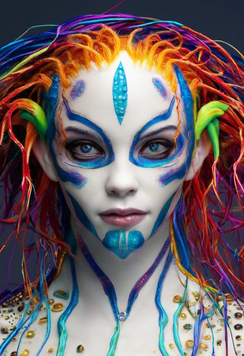 Photo portrait in the style of the 3d movie "Avatar" of a an Irish ...