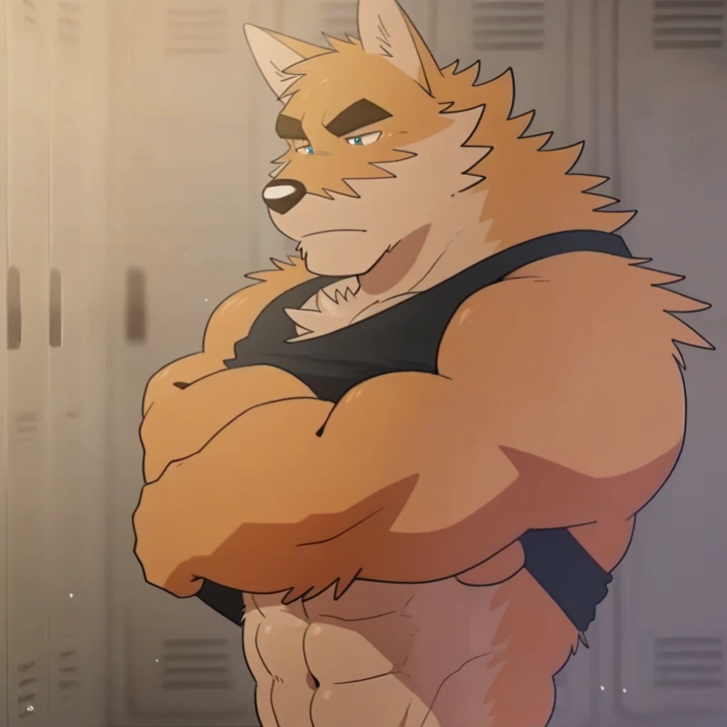 Orejas de animal, peludo, bara, muscular male, enfoque masculino - SeaArt AI