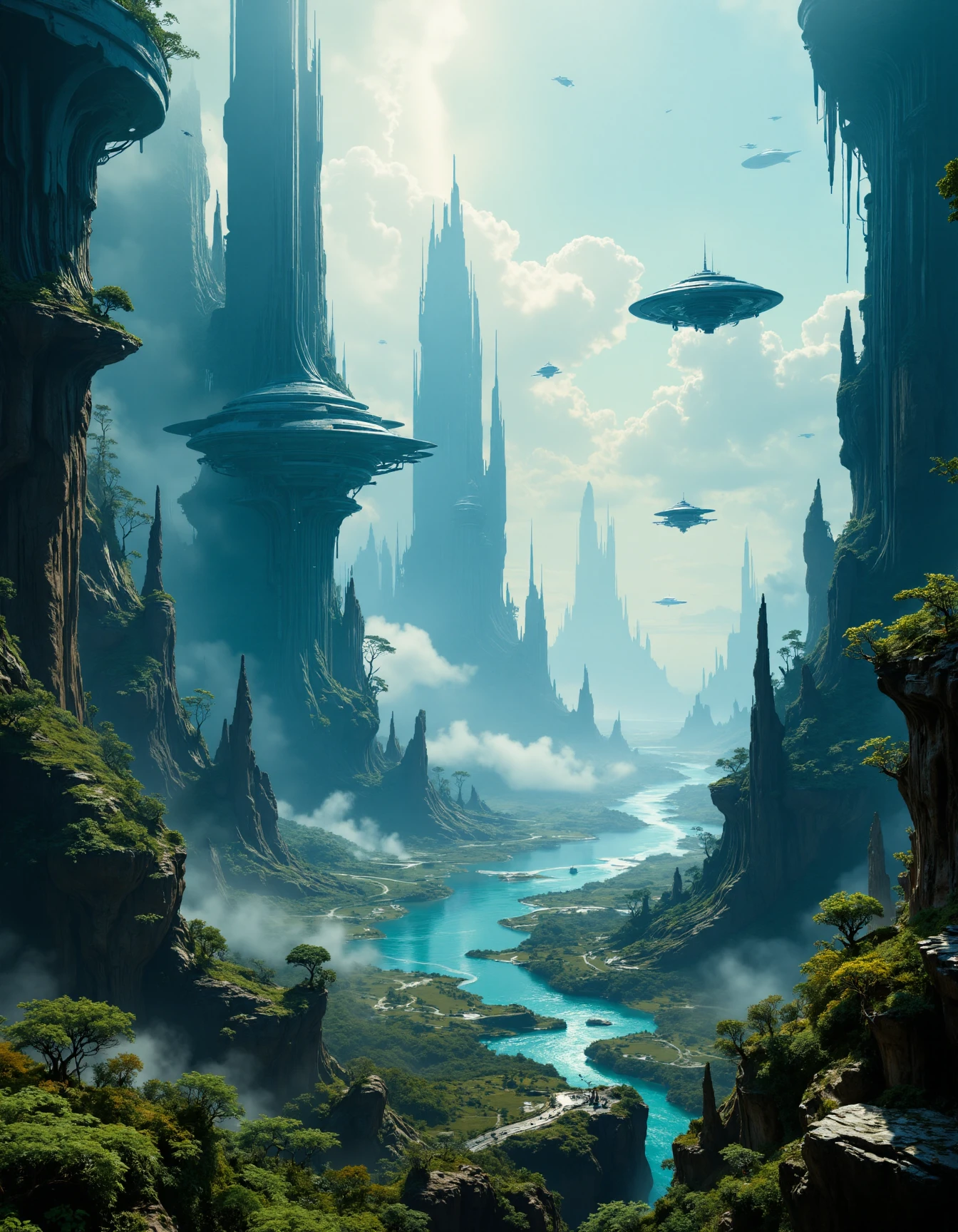 Hyper realistic and highly detailed, highly dynamic cinematic panorama ...