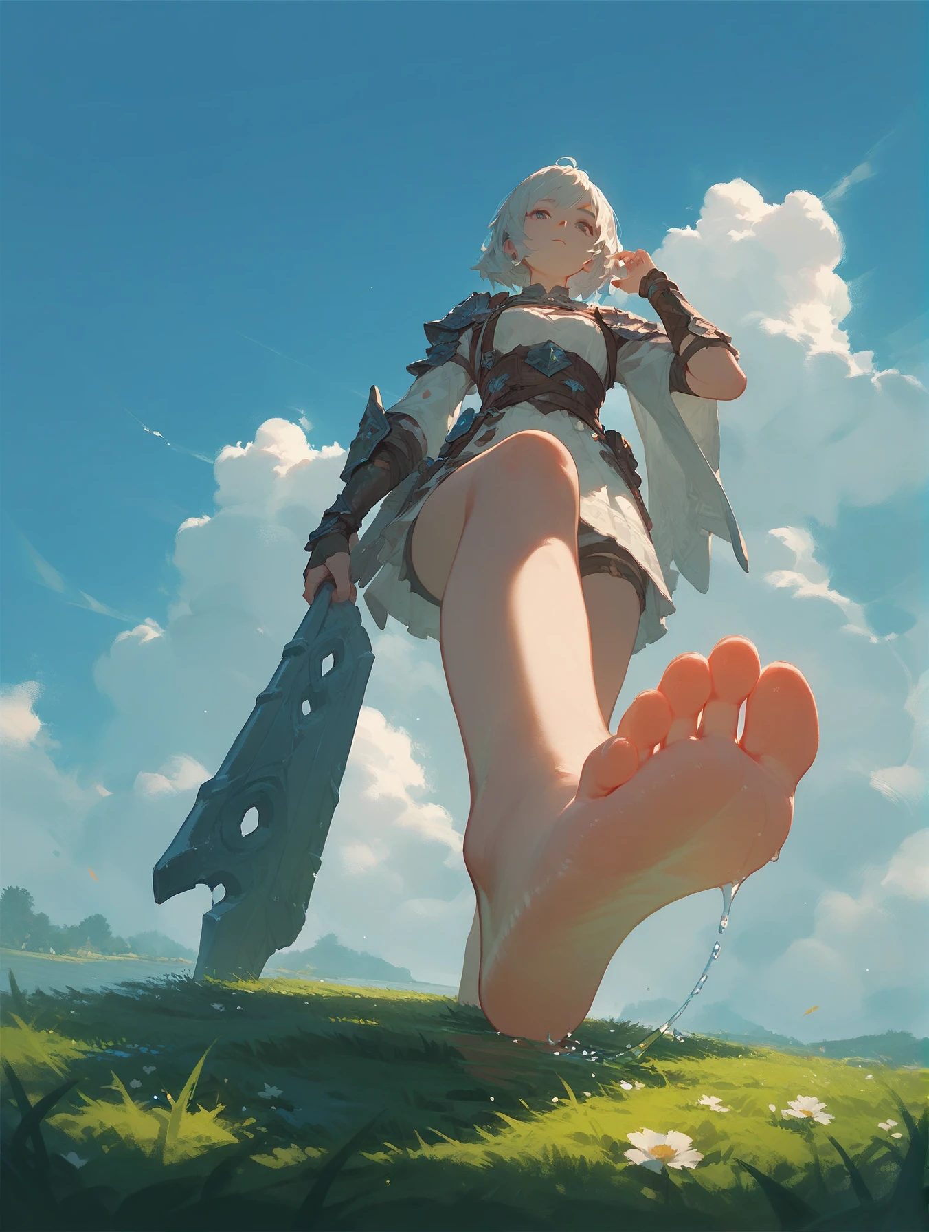 (score_9,score_8_up,score_7_up),1girl,solo,bare foot,feet focus - SeaArt AI