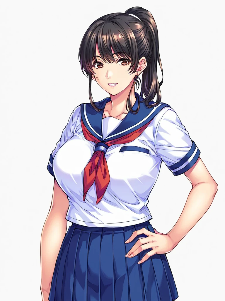 Score_9, score_8_up, score_7_up, 1girl, black hair, ponytail - SeaArt AI