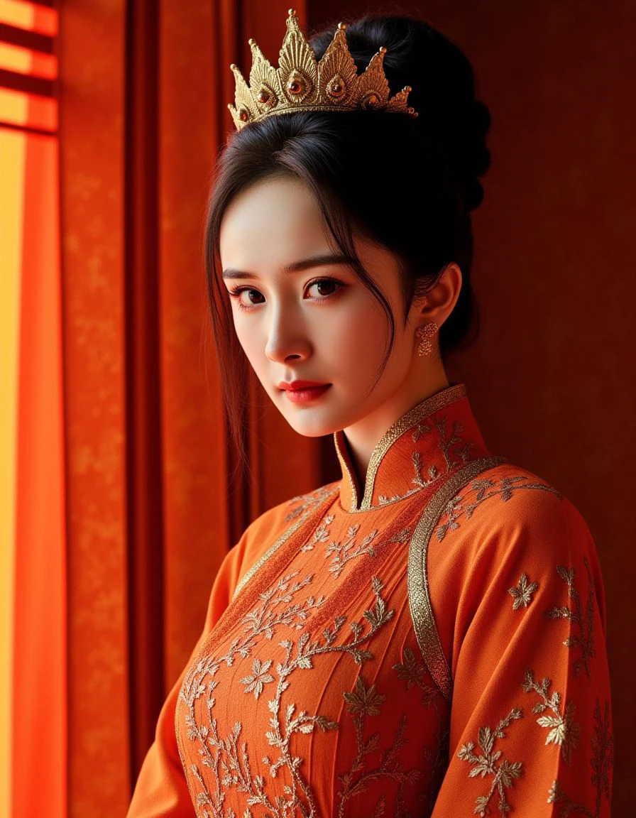 Yangmi woman, a princess, warm color palette,photo realistic - SeaArt AI