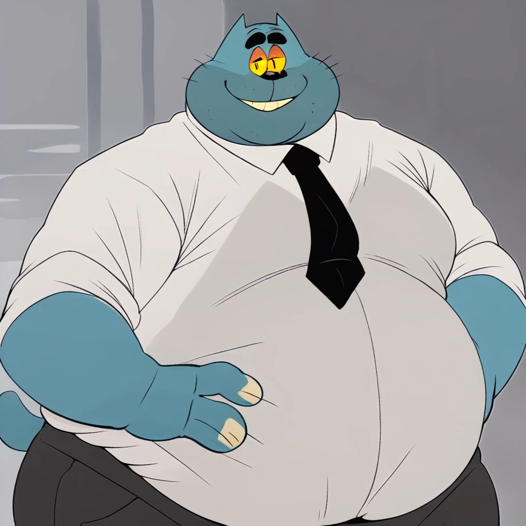 Score_9, score_8_up, score_8, furry, Lester, cat, blue fur, yellow ...