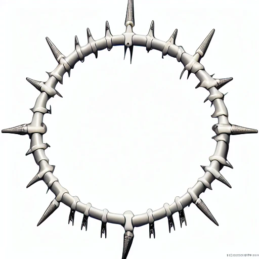 Token ring, circular, white background, simple background, bones ...