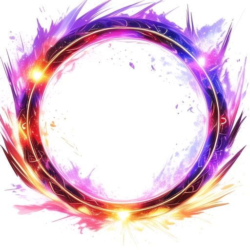 Token ring, circular, energy swirl, colorful, purple, red, blue - SeaArt AI
