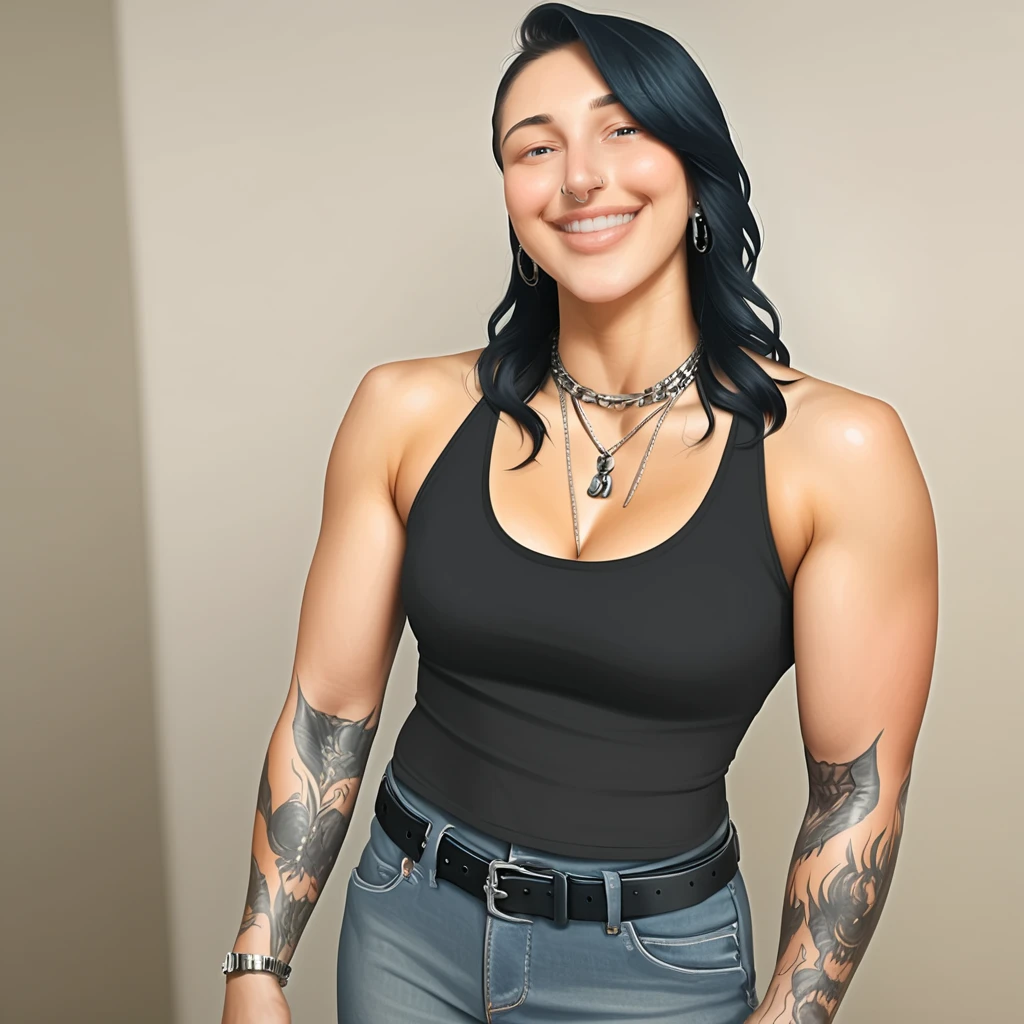 , rh3ar1pley, jewelry, tattoo, necklace - SeaArt AI