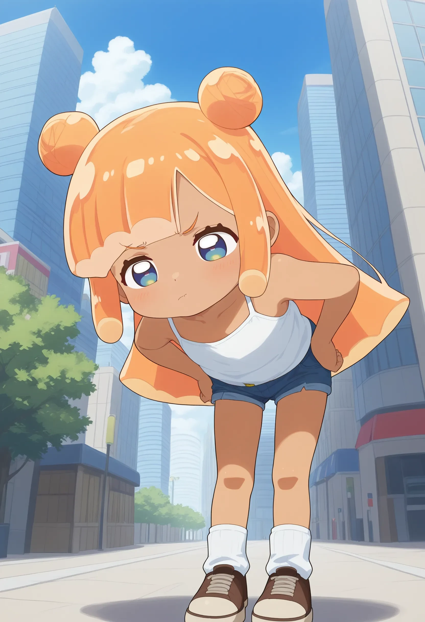 1girl, dark-skinned female, puniru \(puniru wa kawaii slime\ - SeaArt AI