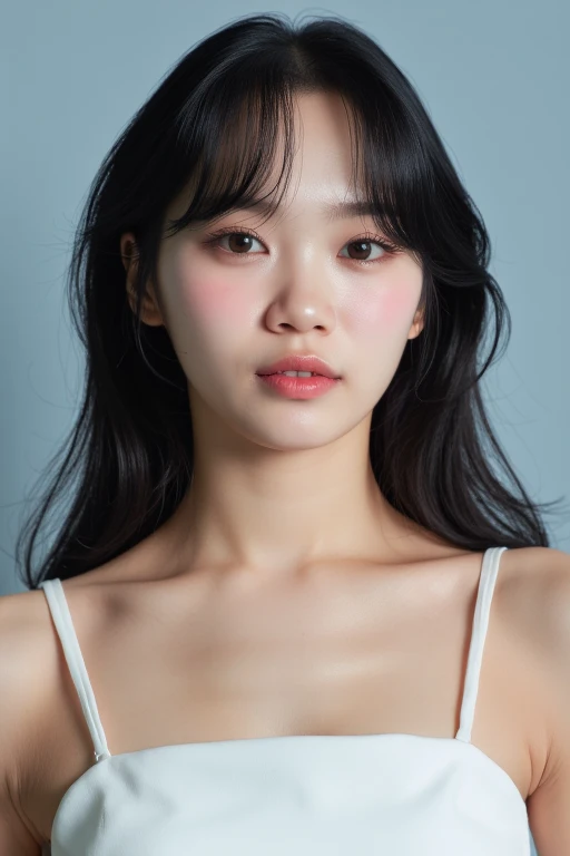 (close up shot), beautiful korean woman with natural makeup, natural lips - SeaArt AI