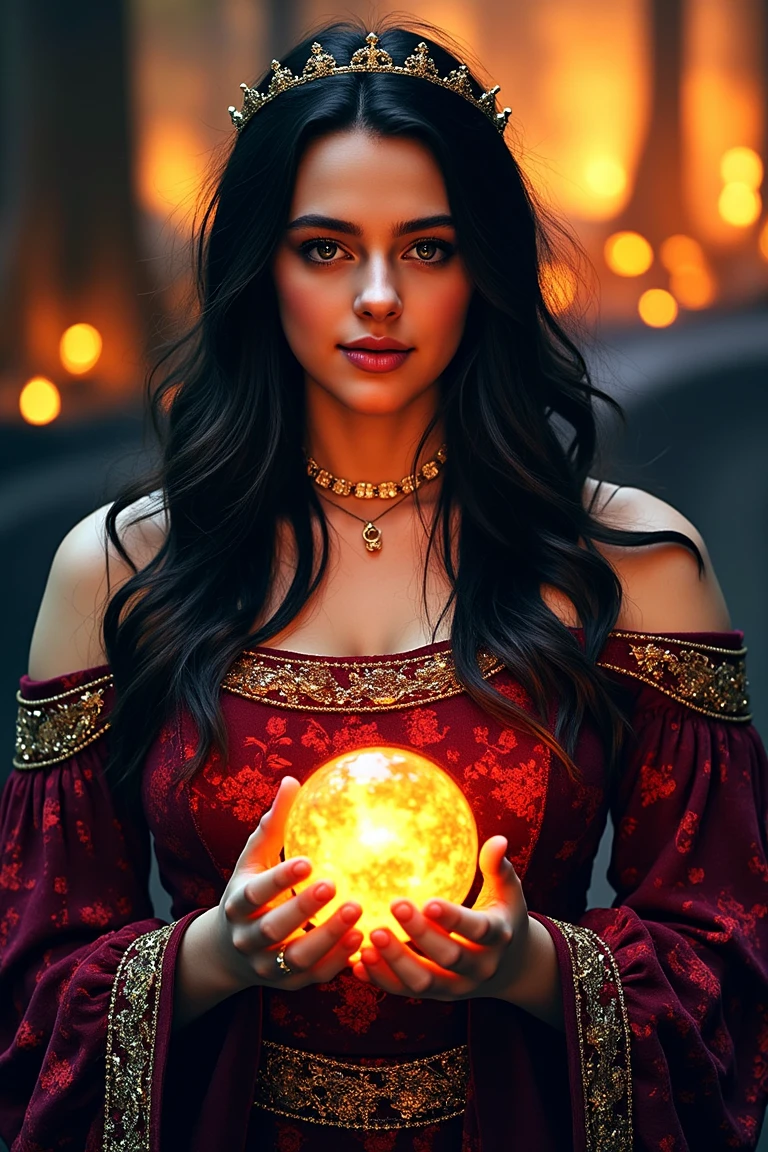 Half-body portrait of a woman, in a captivating fantasy setting - SeaArt AI