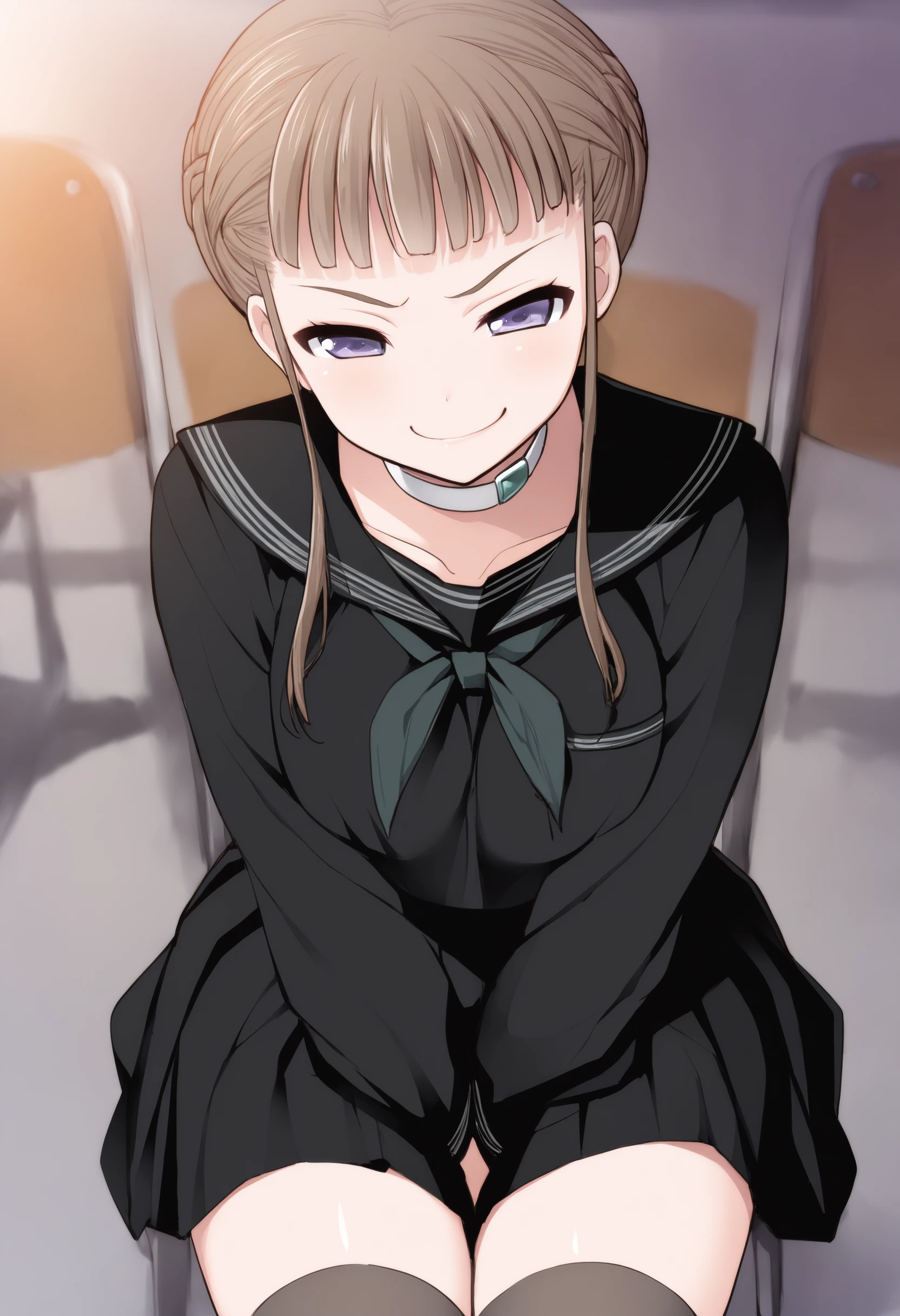 Masterpiece, best quality, 1girl, Manaka Nemu, braided hair, purple eyes - SeaArt AI