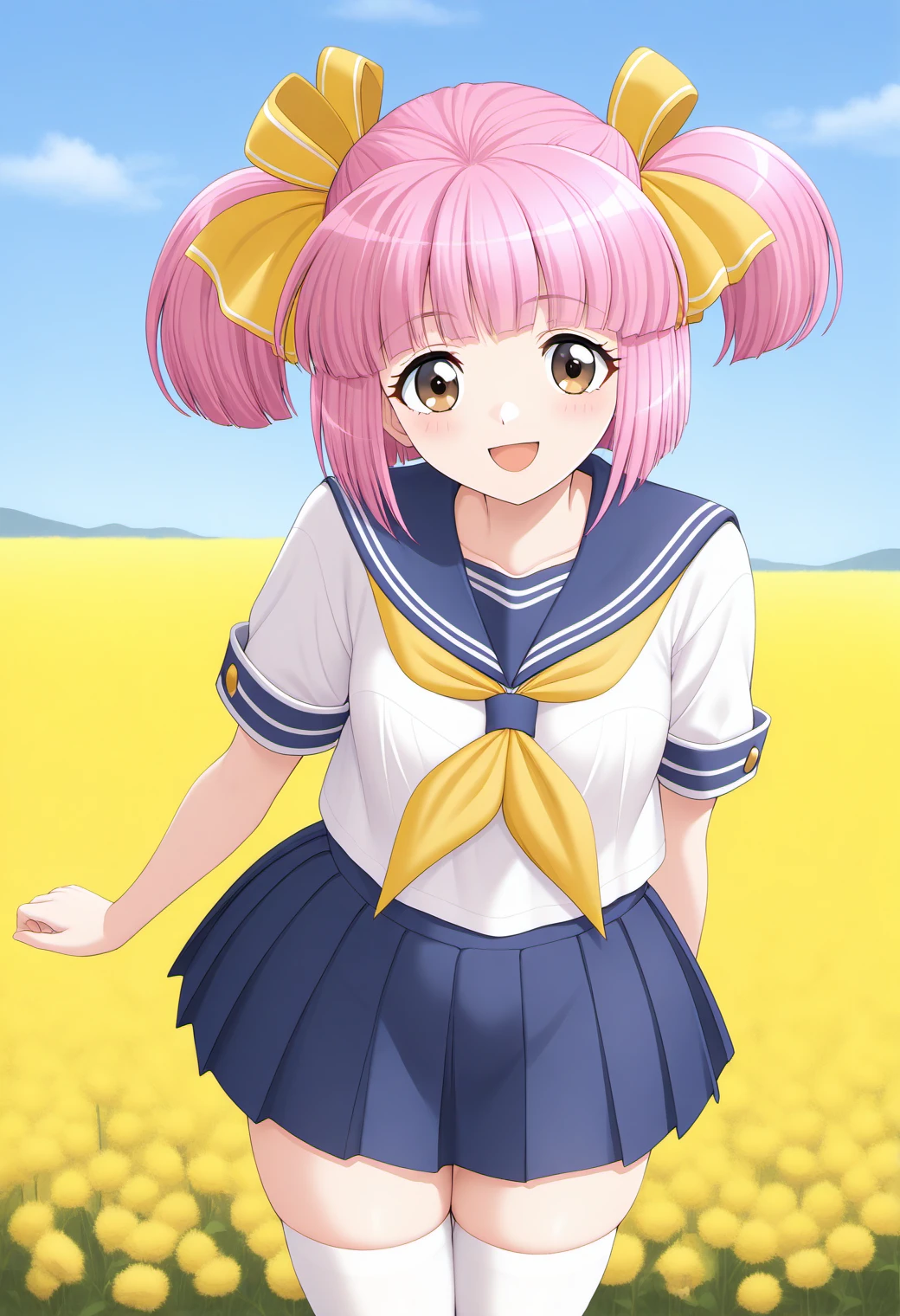 Smile itsuki_momoko, brown eyes, pink hair, short hair, hair ribbon ...